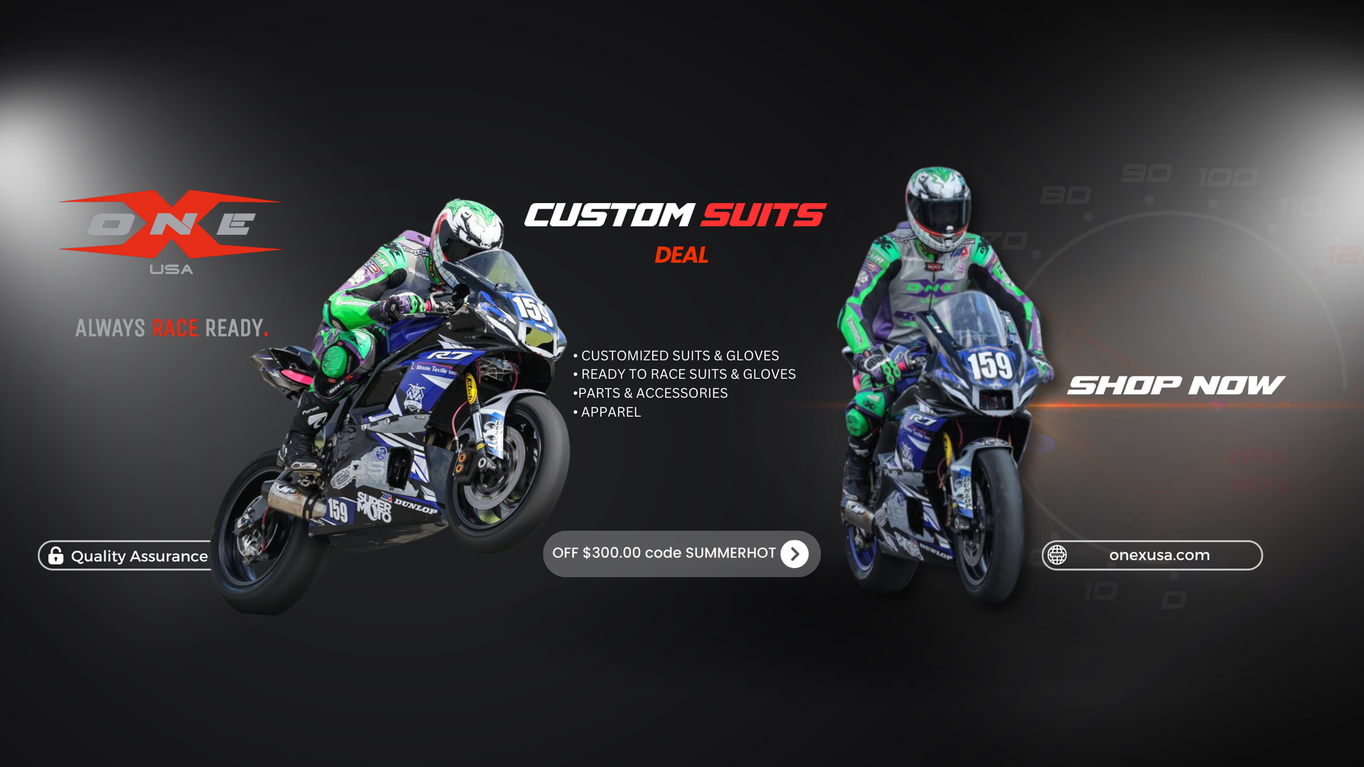 OneX USA - Leader in Custom Motorcycle Race Suits, Gloves, and Gear